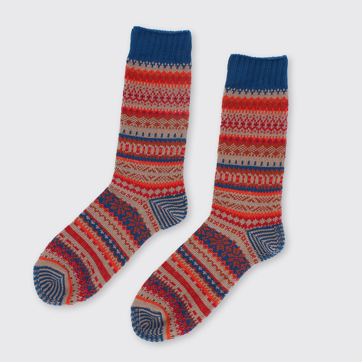 Men's Fairisle Socks Red/Blue – Millie Mae
