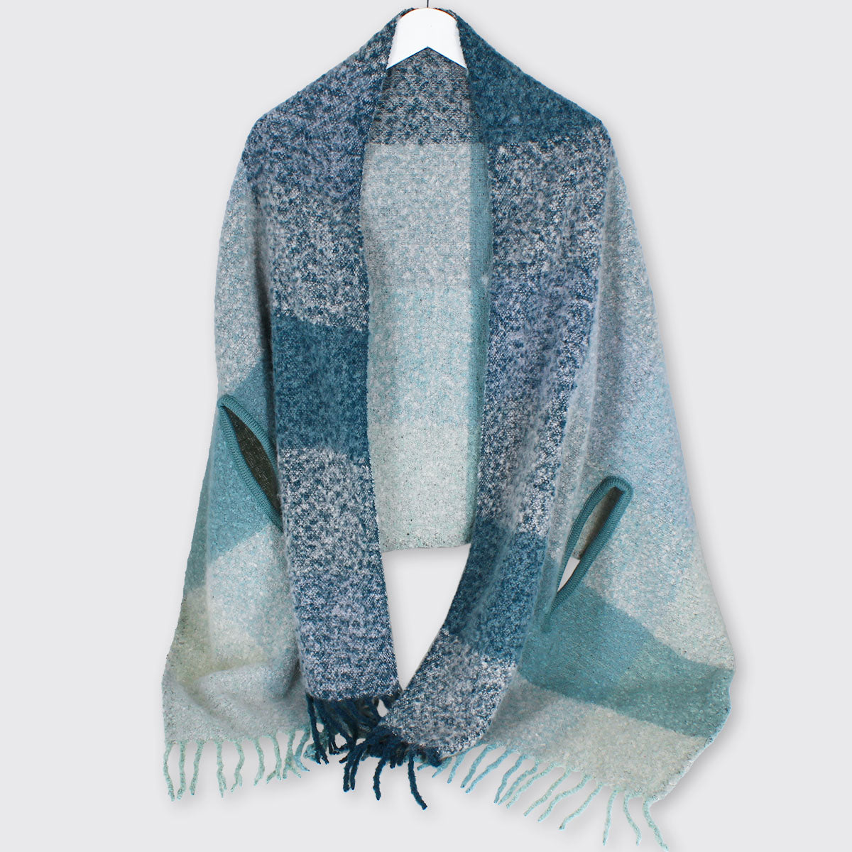 Eliza- Boucle Ruana Wrap- Duck Egg Blue – Millie Mae