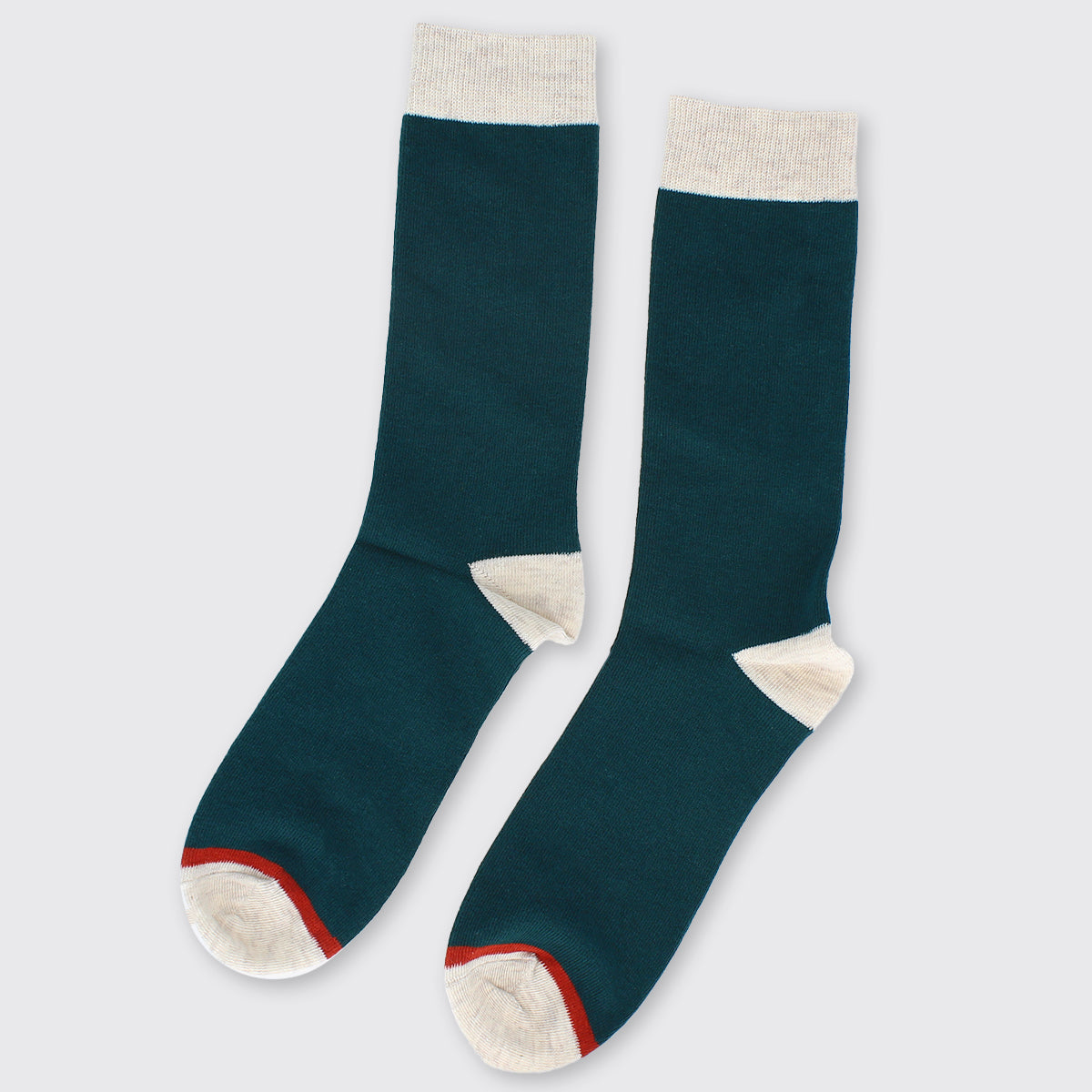 Hector Men's Two Tone Socks Green – Millie Mae